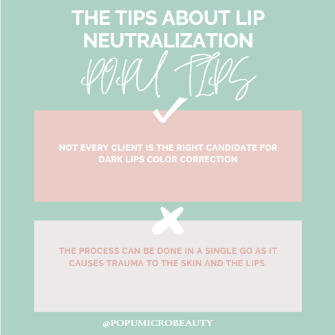 PMU Tips(9)--The Lip neutralization treatment sessions and right ...