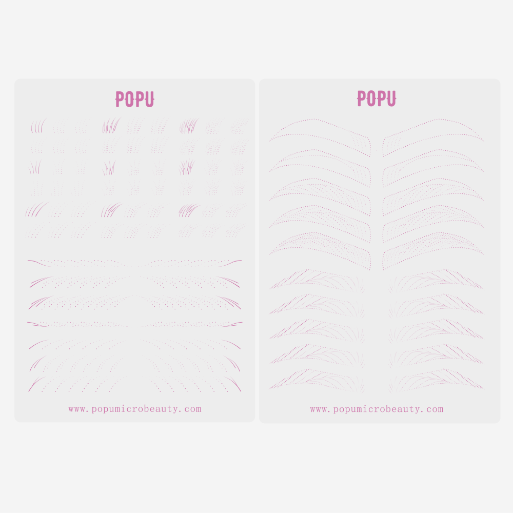 POPU New Double Side PMU Practice Pads 5 Sheets | POPU MICRO BEAUTY